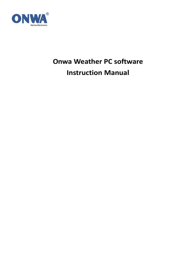 Onwa Weather Instruction Manual | PDF
