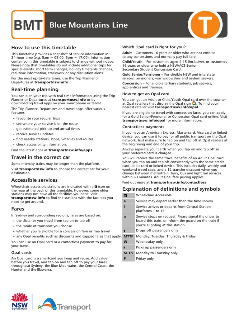 93 BMT Blue Mountains Line 20220604 | PDF