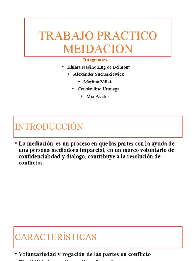 Trabajo Practico Mediacion | PDF
