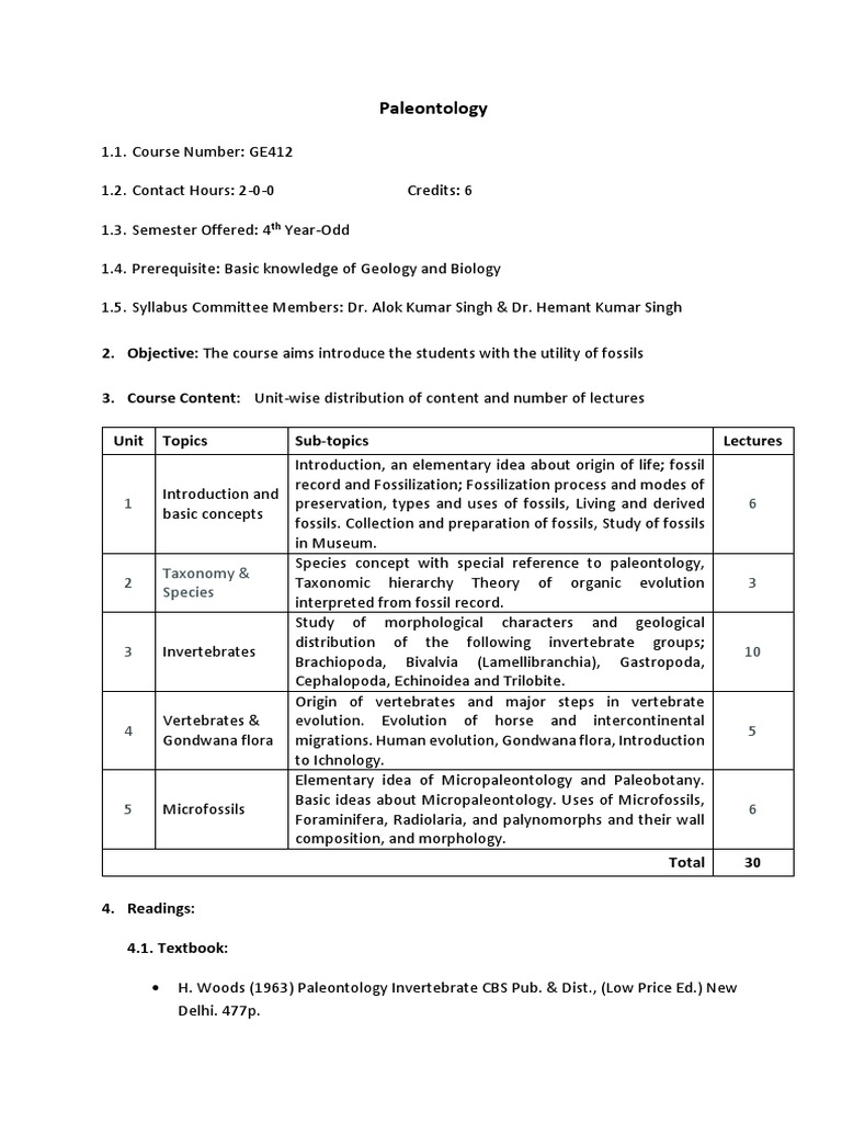 Paleontology Pdf Fossil Paleontology