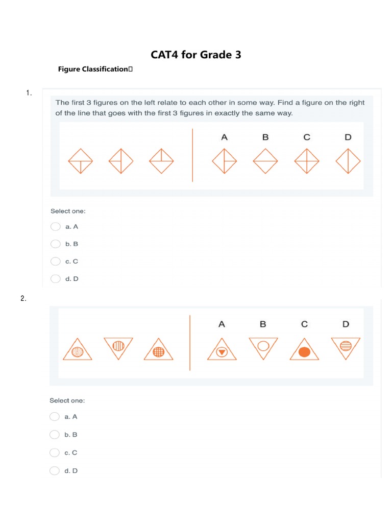 CAT4 for G3-04-Figure Classification | PDF