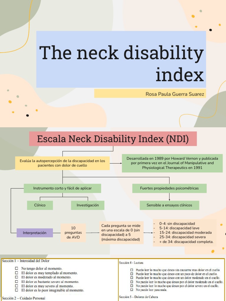 The Neck Disability Index | PDF