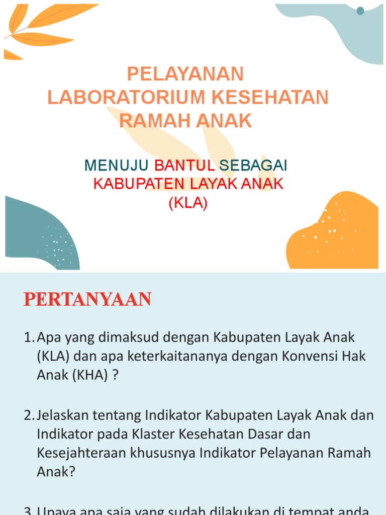 Pelayanan Lab Ramah Anak | PDF