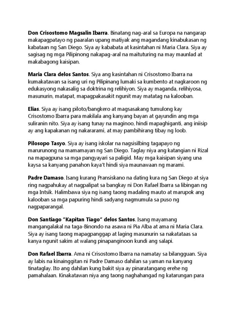 Don Crisostomo Magsalin Ibarra | PDF