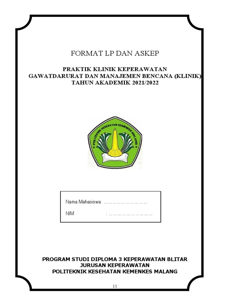 Format LP - ASKEP Gadar | PDF