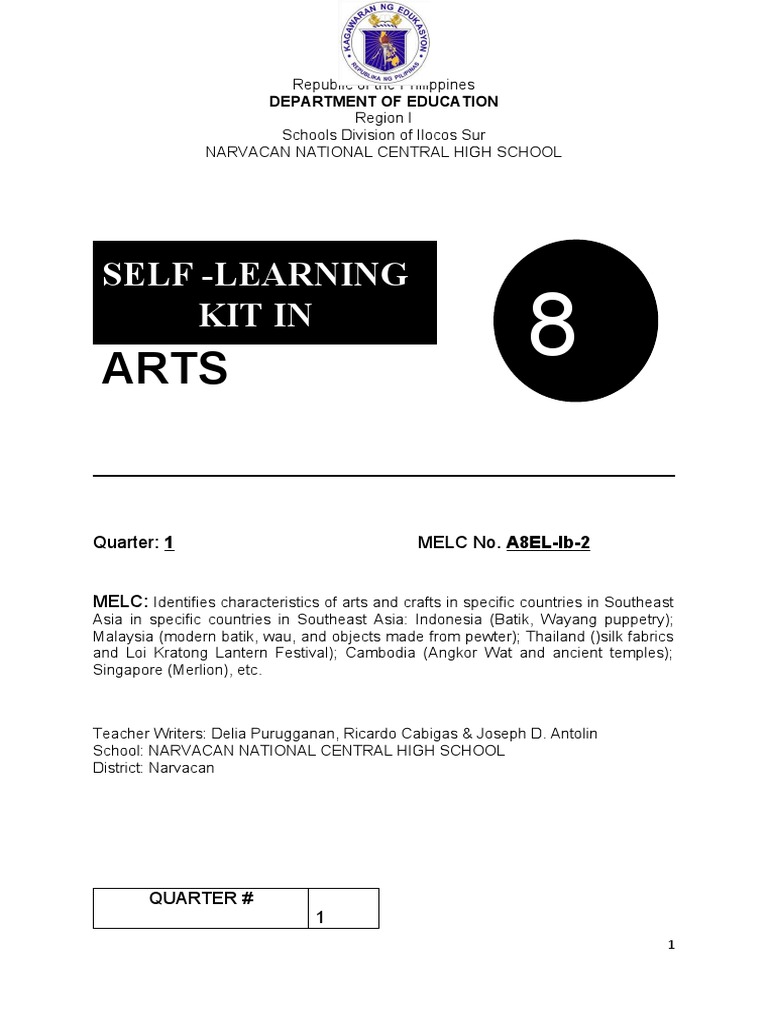 ARTS SLK Week 2 | PDF | Weaving | Textiles ARTS SLK Week 2 | PDF | Weaving | Textiles