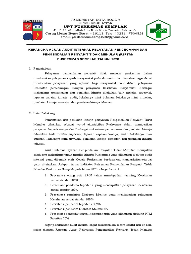 KAK Audit Internal P2PTM | PDF