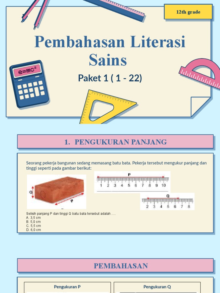 Pembahasan Literasi Sains Paket 1 (1-22) | PDF