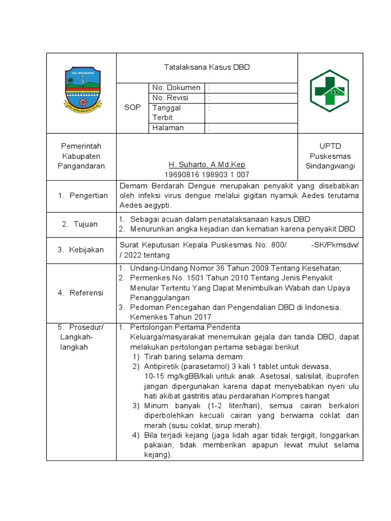 Penatalaksanaan DBD di Pangandaran | PDF