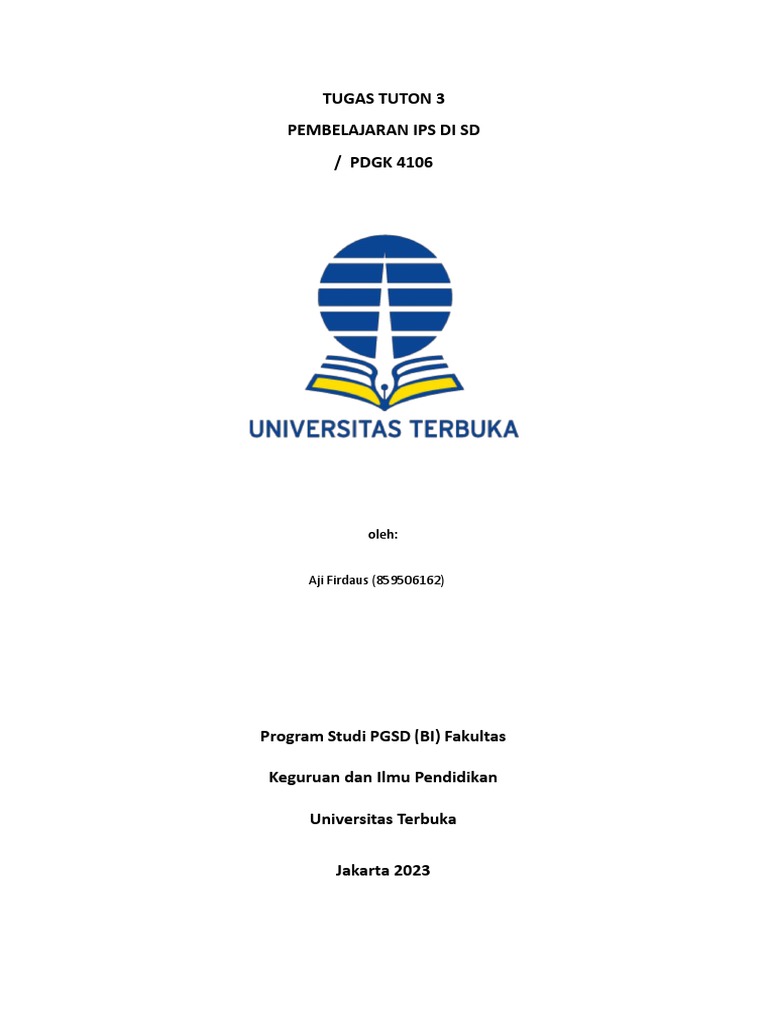 TUGAS 3 - Pembelajaran IPS Di SD - Aji Fidaus - 859506162 | PDF