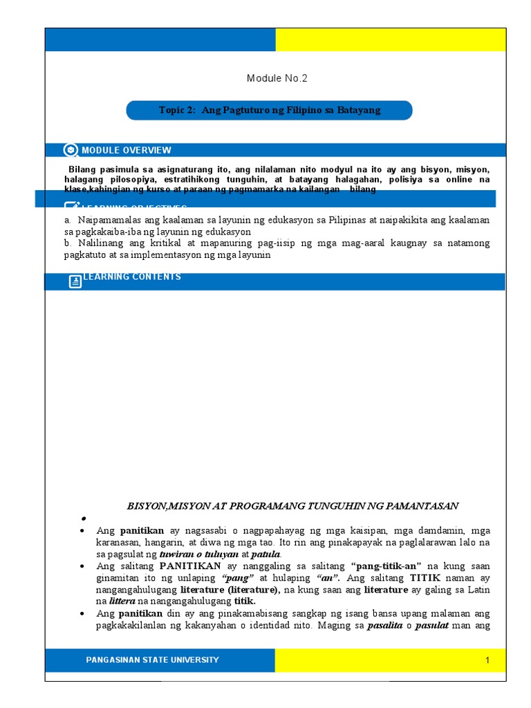 SG2 - Filipino 103 | PDF