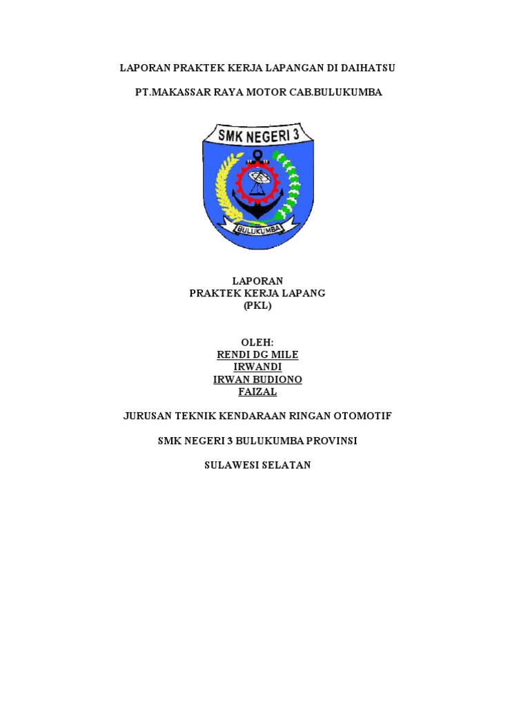 Contoh Laporan Prakerin TKR Lengkapdocx | PDF