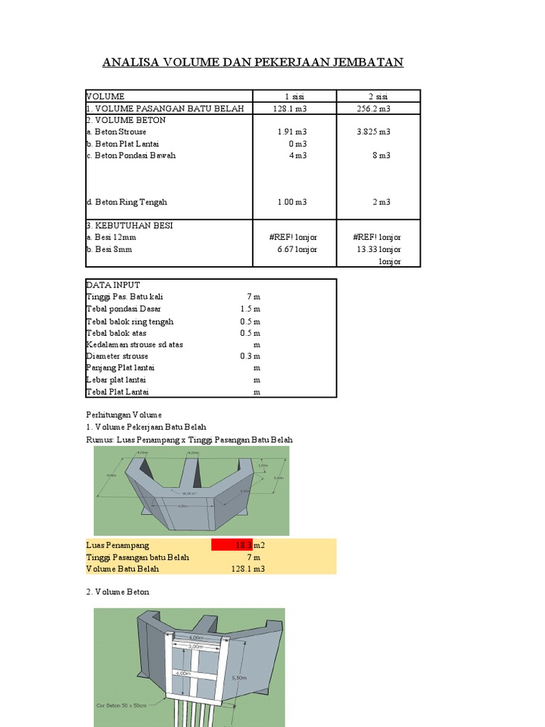 RAB Desain - Jembatan (3m X 12m) | PDF