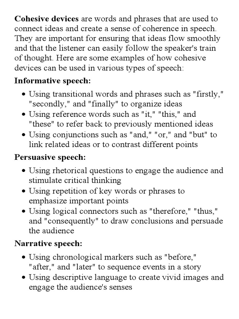 Cohesive Devices | PDF