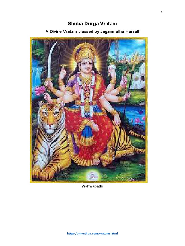 Shuba Durga Vratam English Achyuthan (1) | PDF