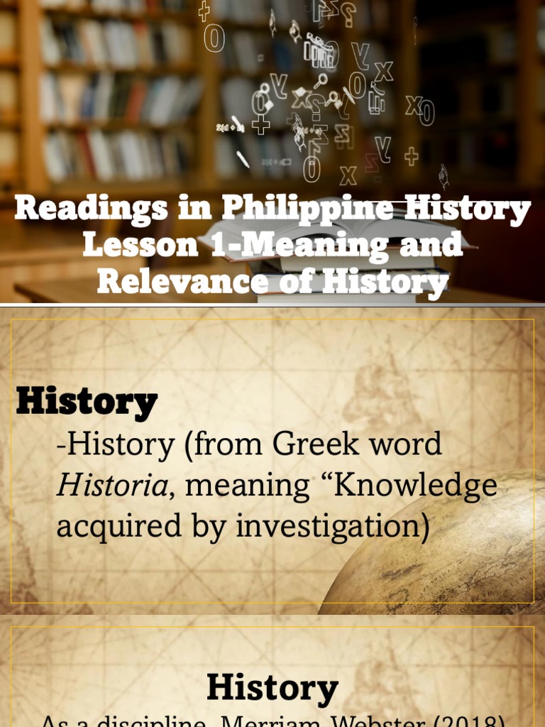 Readings in Philippine History LESSON 12 | PDF | Primary Sources | Historiography