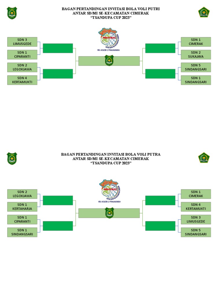 Bagan Pertandingan Invitasi Bola Voli Putri Dan Putri | PDF