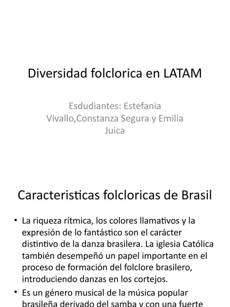 Diversidad Folclorica en LATAM | PDF