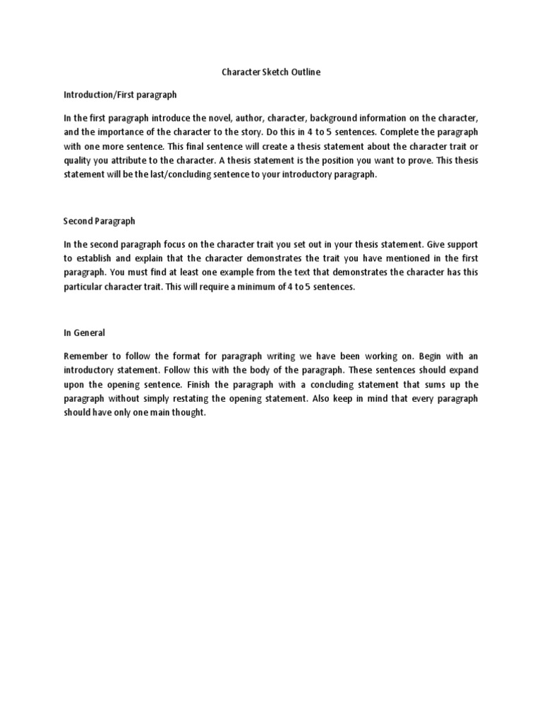 Character Sketch Outline | PDF | Ebenezer Scrooge | Christmas Novels