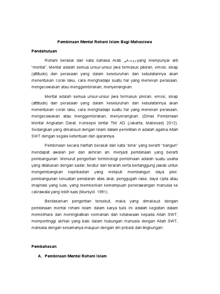 KaryaTulis MentalRohani | PDF