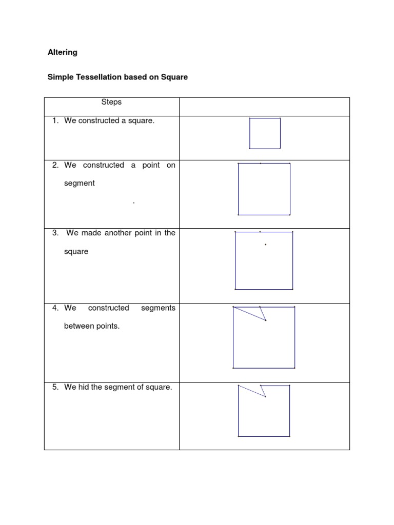 Easy Square Tessellation Guide | PDF | Teaching Methods & Materials
