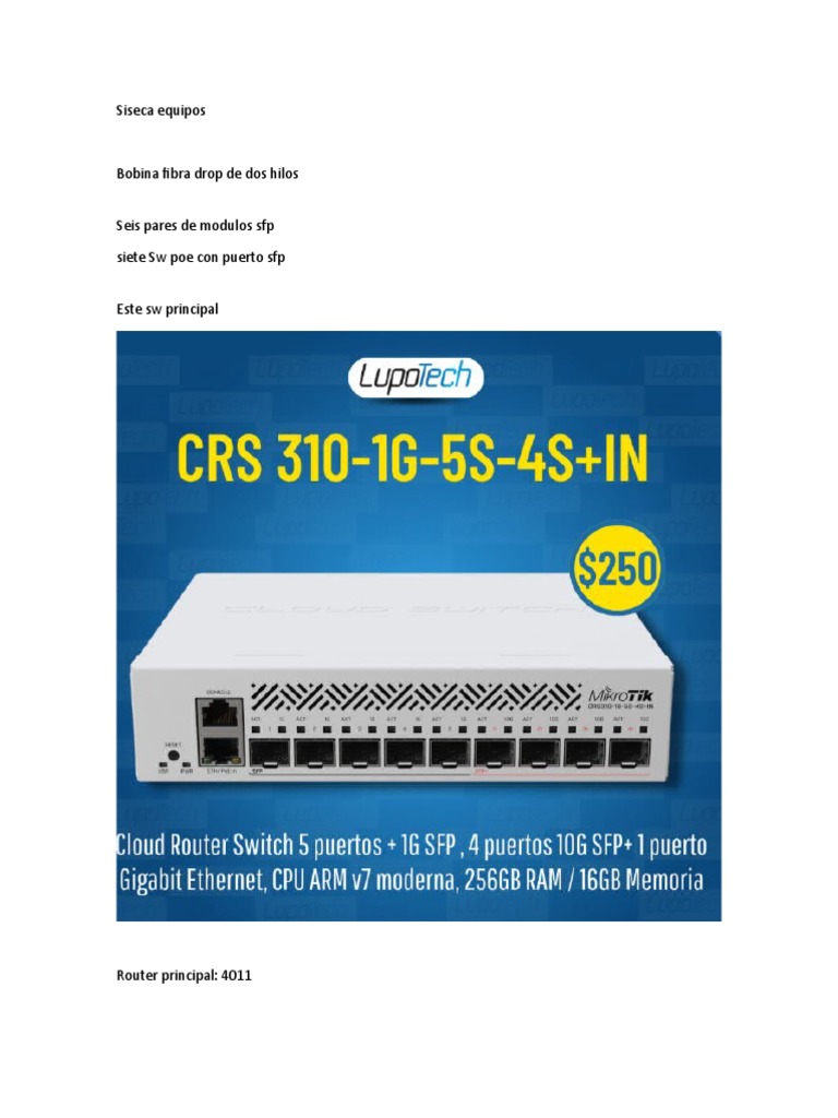 Siseca Equipos | PDF