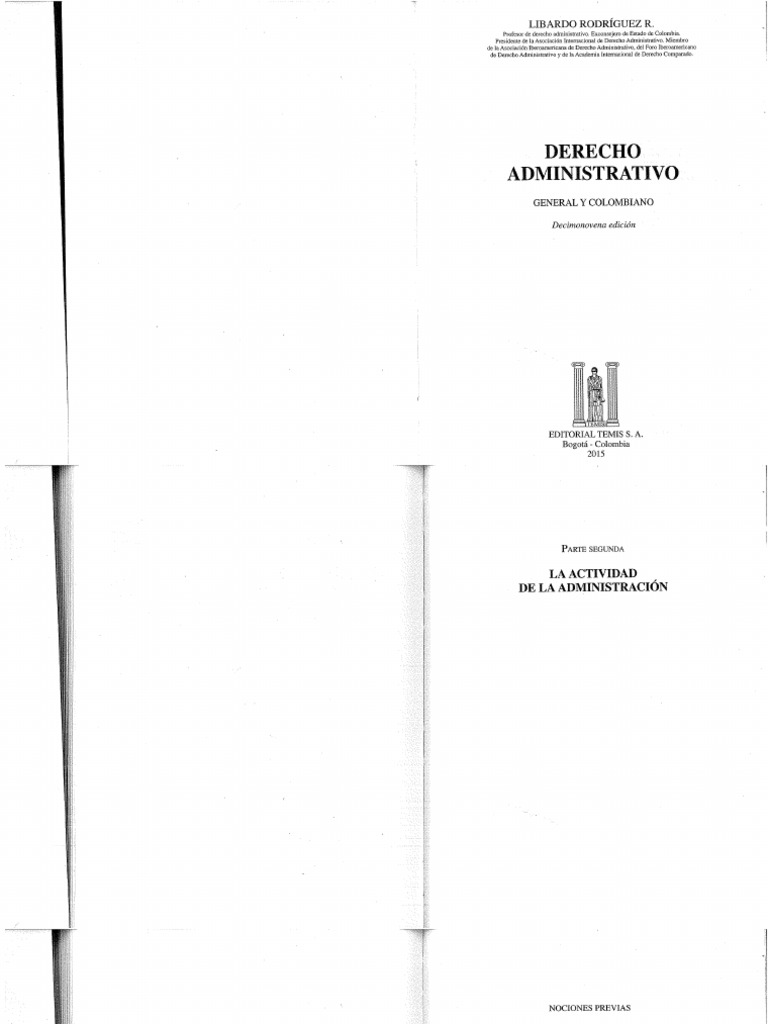 Libardo Rodríguez Derecho Administrativo General y Colombiano | PDF