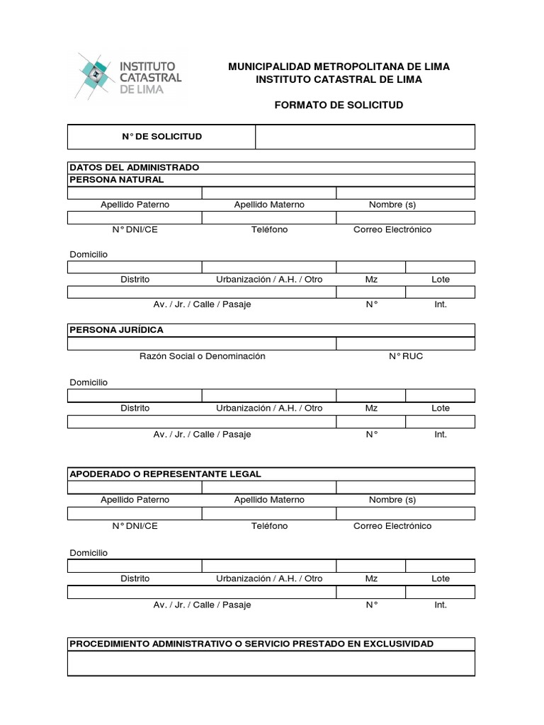 formato de solicitud icl | PDF