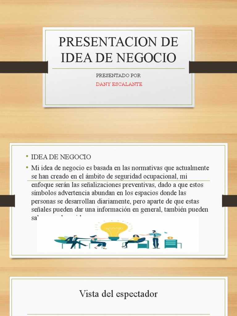 Presentacion de Idea de Negocio | PDF
