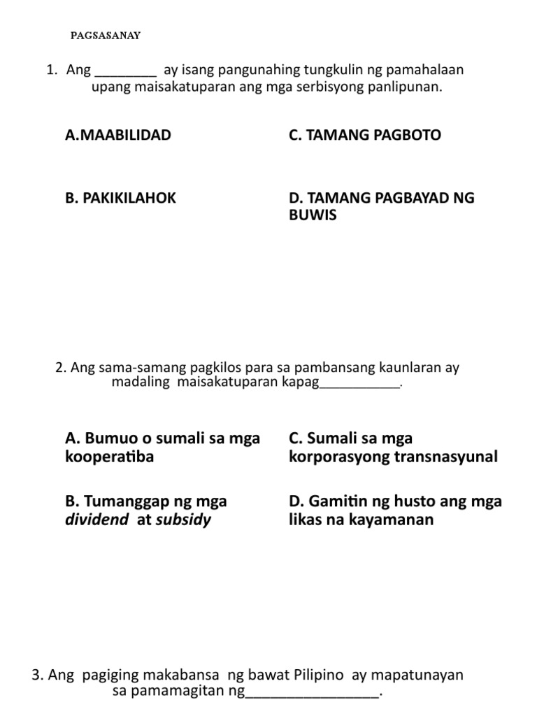 Pagsasanay Sa 4.2 | PDF
