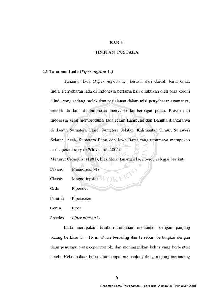 Bab Ii - Laeli Nur Khomsatun - Biologi'18 | PDF