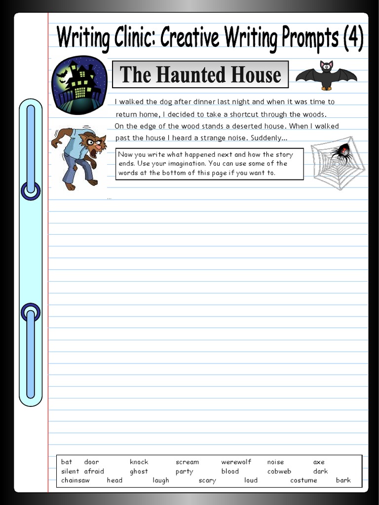 Writing Clinic Creative Writing Prompts 4 The Haun Fun Activities Games ...