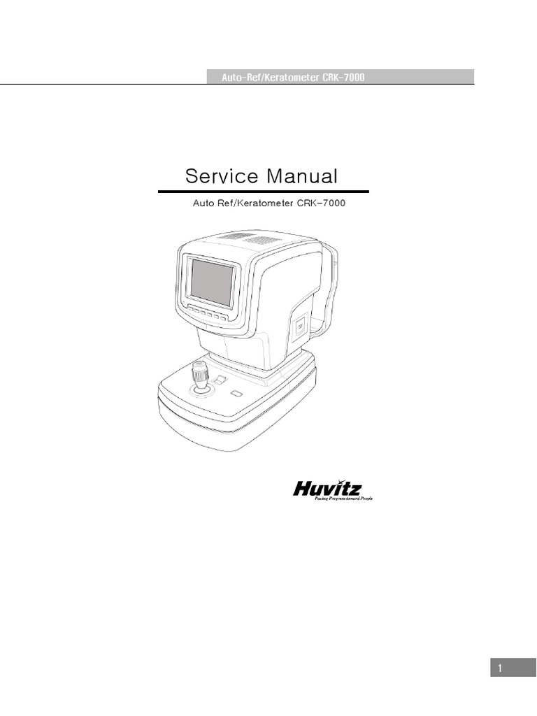 (CRK 7000) Service Manual | PDF | Human Eye | Cornea