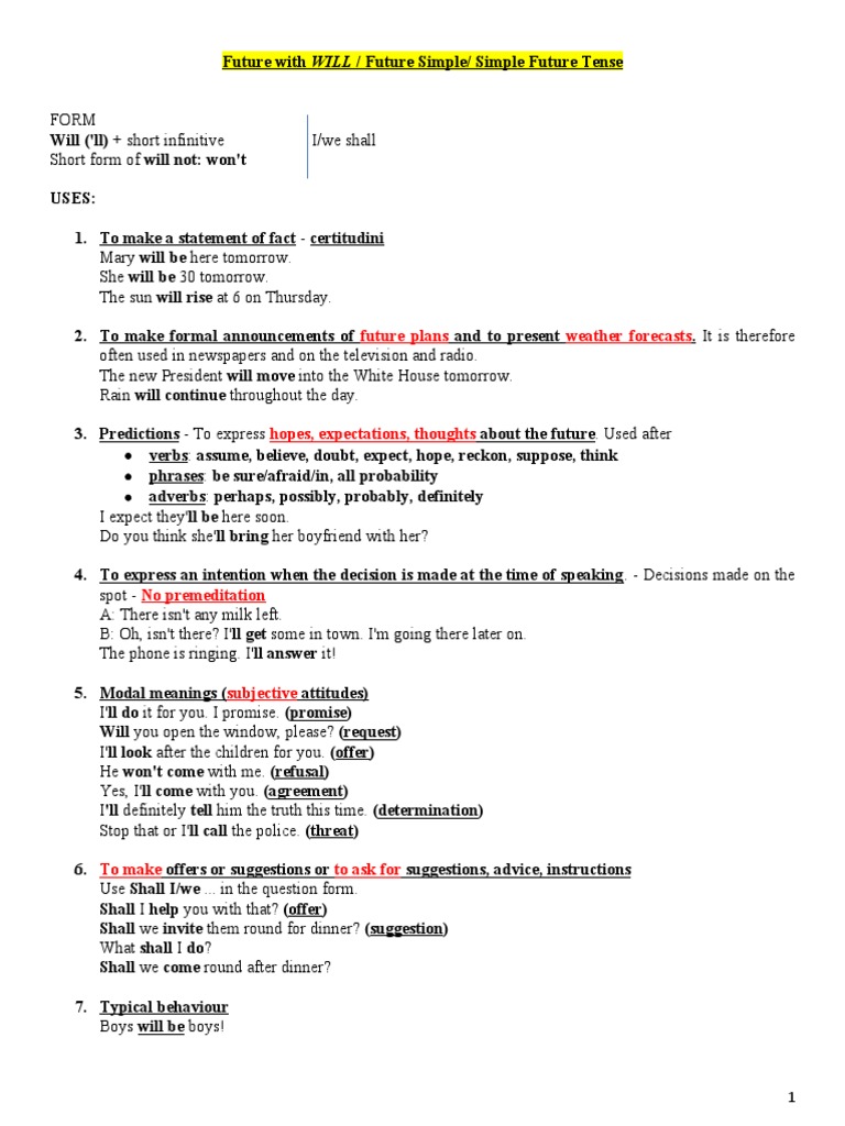 Future | PDF | Linguistics | Language Mechanics