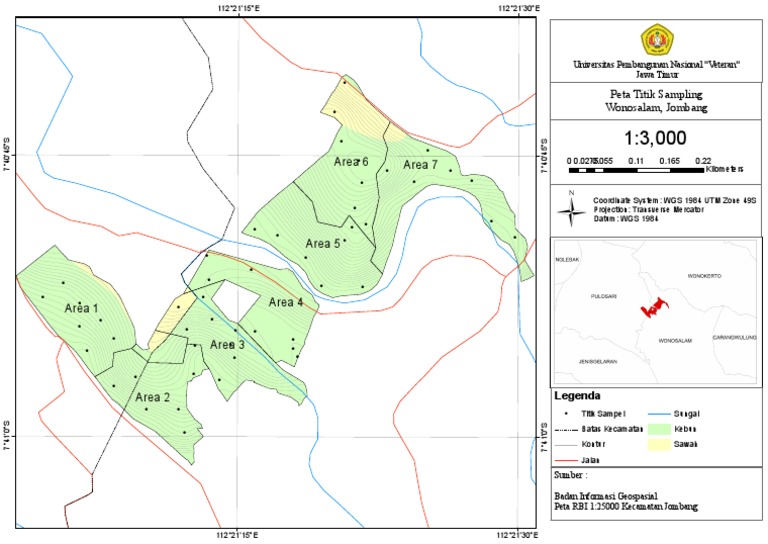 Peta Titik Sampling Praktikum Lapang | PDF