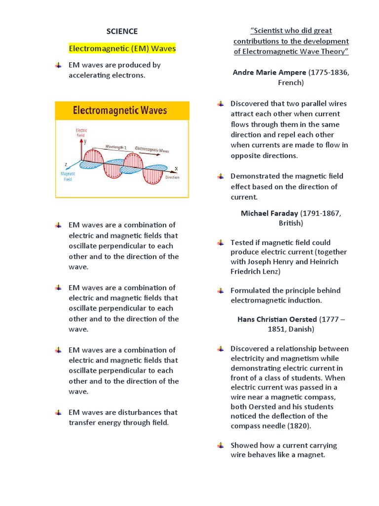 GRADE 10 - SCIENCE Notes 1 (2nd Quarter) | PDF | Electromagnetic ...