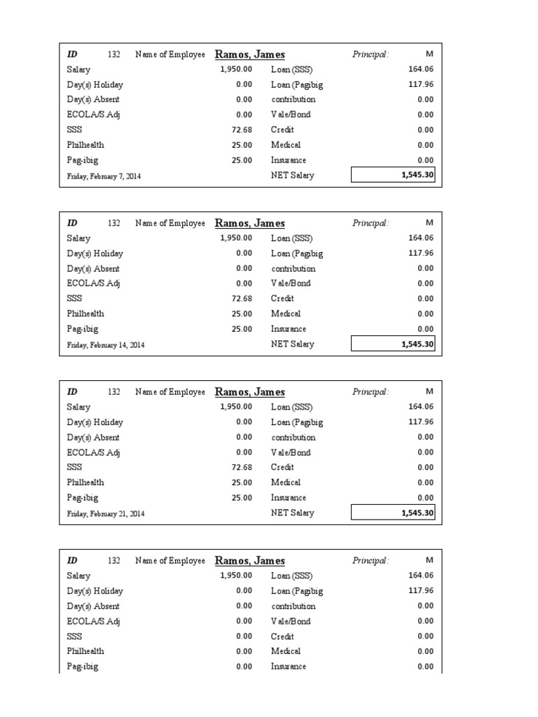 Sample Weekly Payroll Pdf Payroll Tax Business
