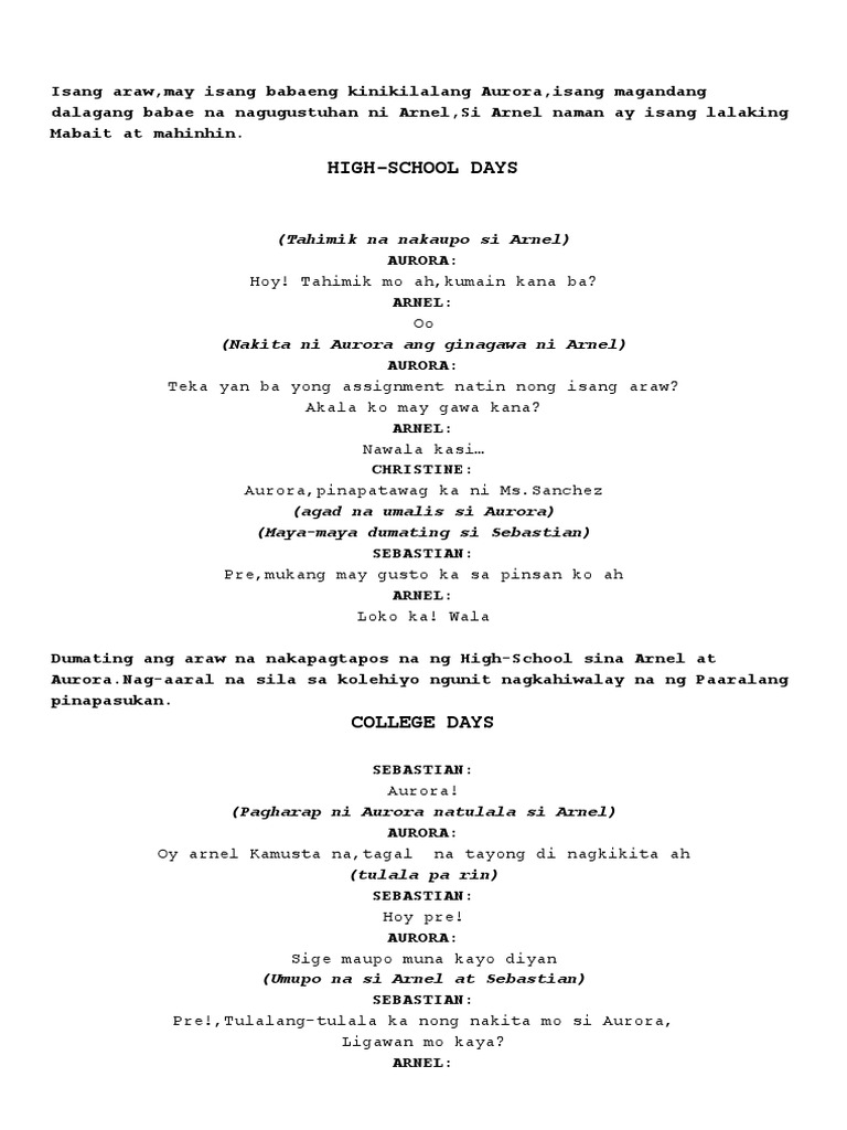 Filipino (Dula-Dulaan) | PDF