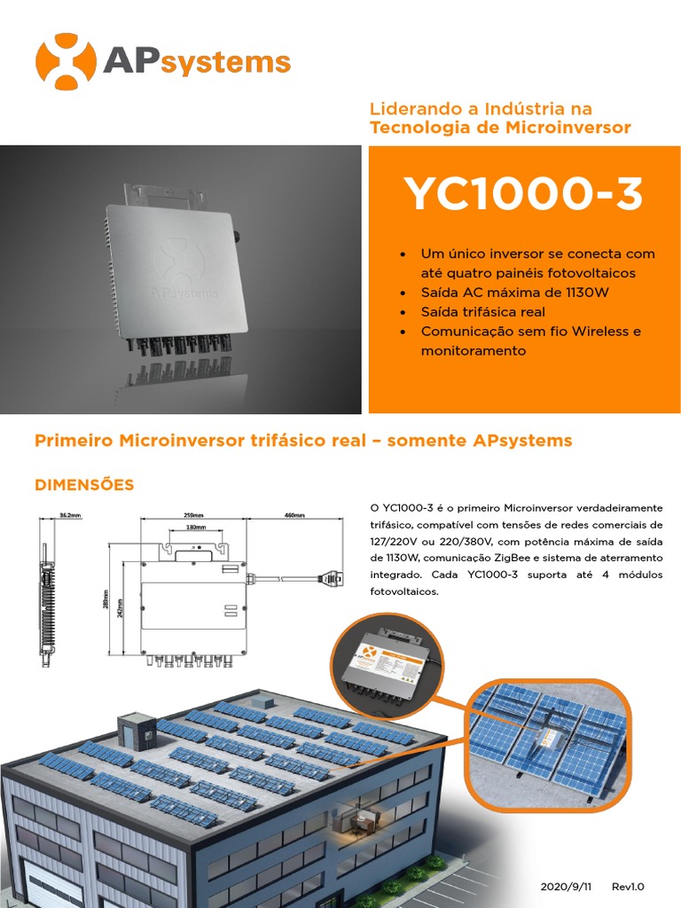 Microinversor Trifásico YC1000-3 | PDF | Bens manufaturados ...