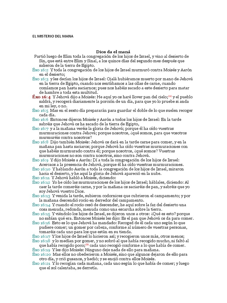 El Misterio Del Mana | PDF | Arca de la Alianza | Moisés