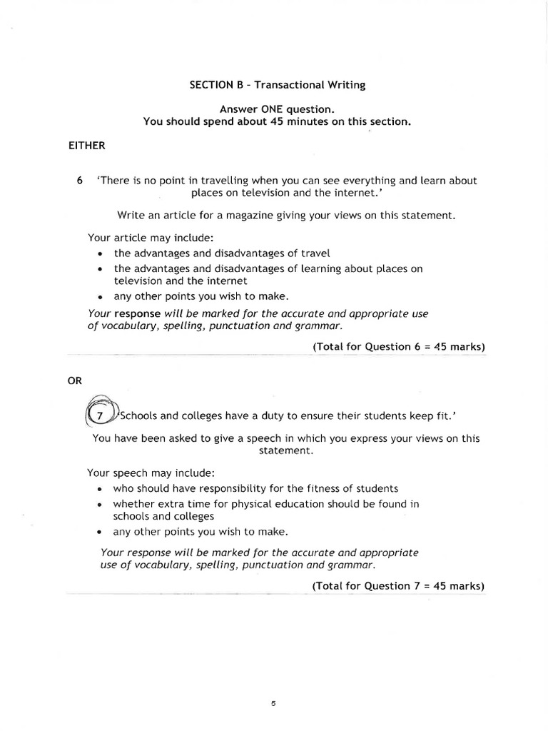 Eng_Lang_A_exemplars_P1_Writing_and_P2 | PDF