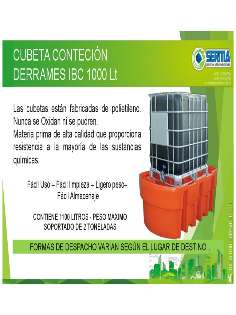 Cubeta Contención Ibc 1000l Polietileno Pdf