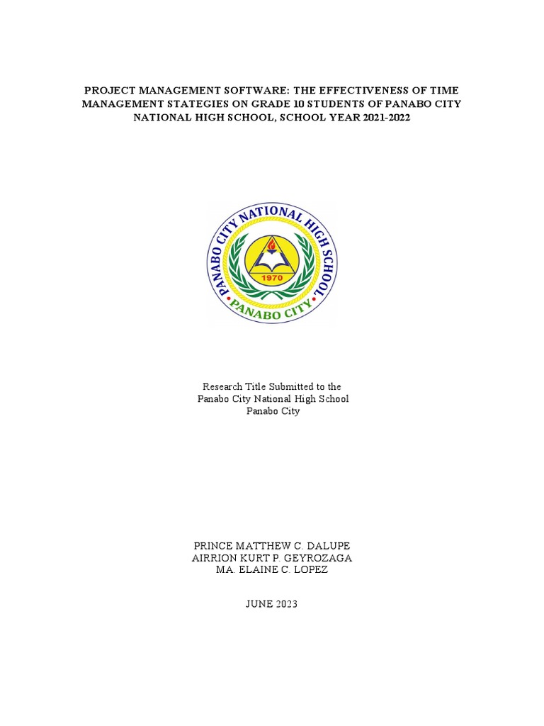 Time-Management-Research-Final | PDF | Professional Skills ...