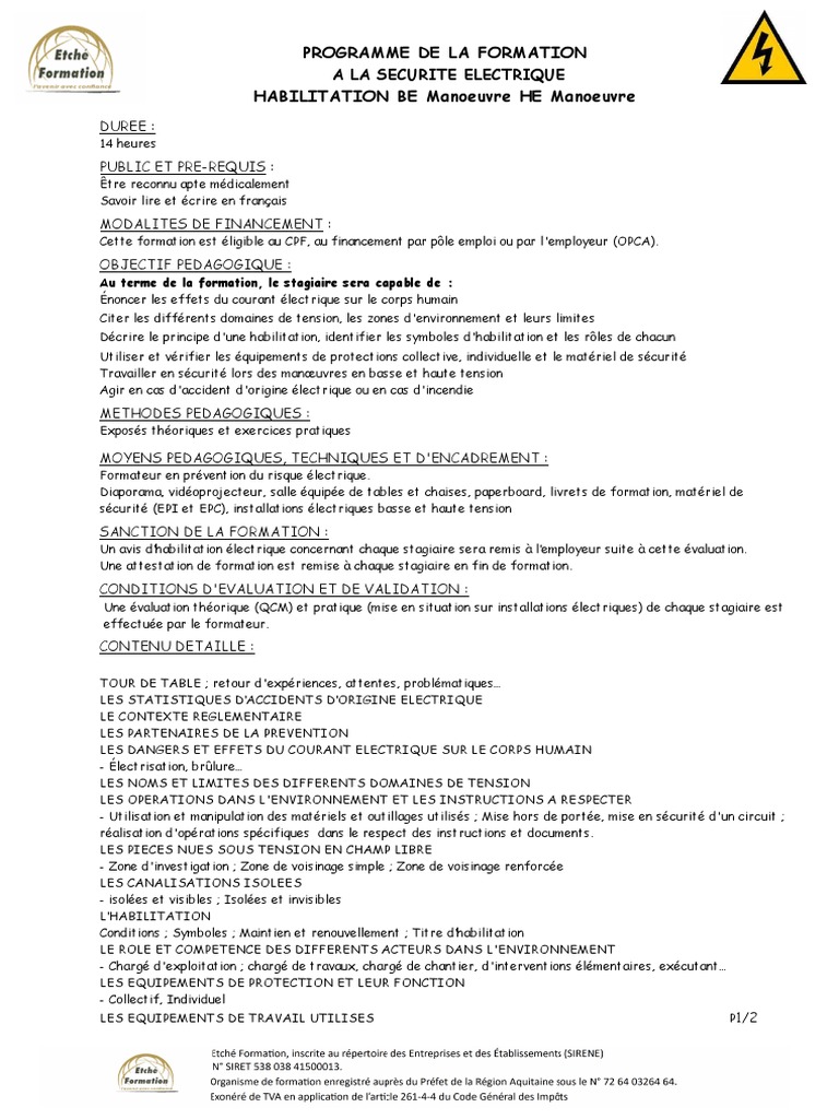 Habilitation BE HE Manoeuvre | PDF | Ordinateurs | Technologie et ...