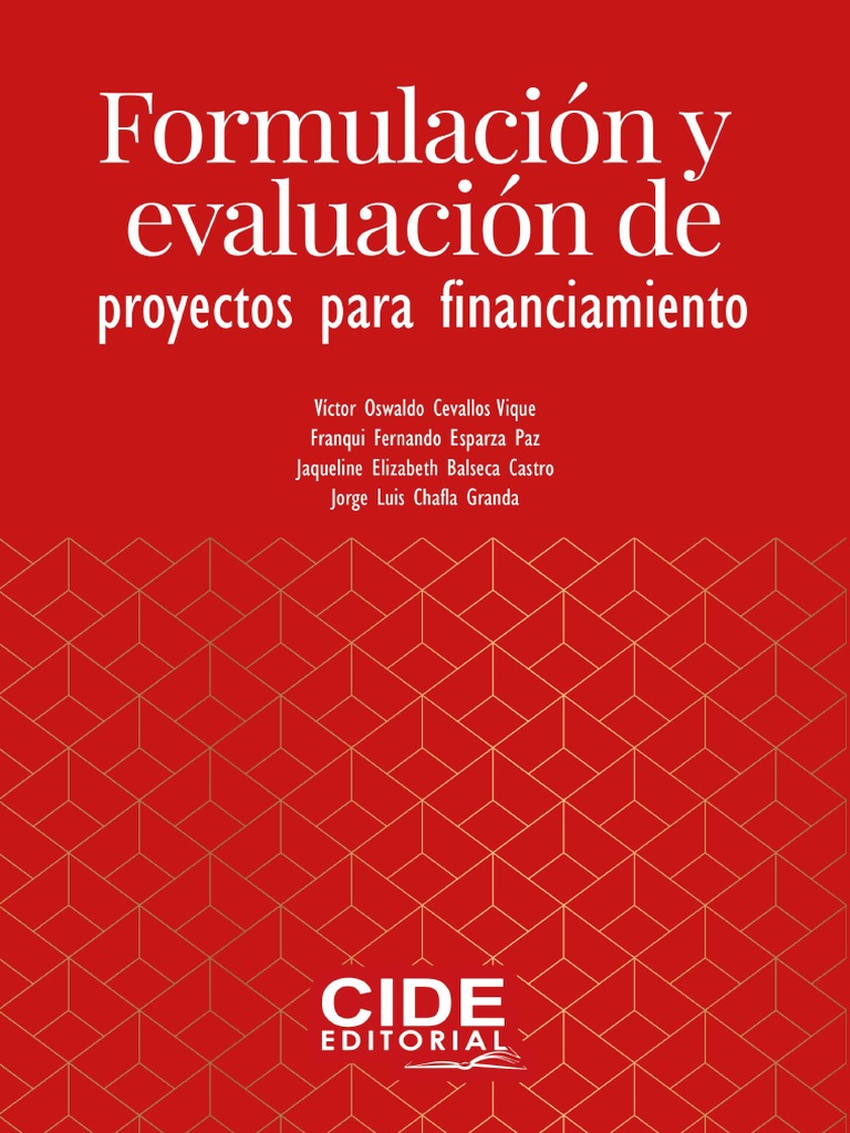 Libro Formulacion y Evaluacion de Proyectos VF | PDF