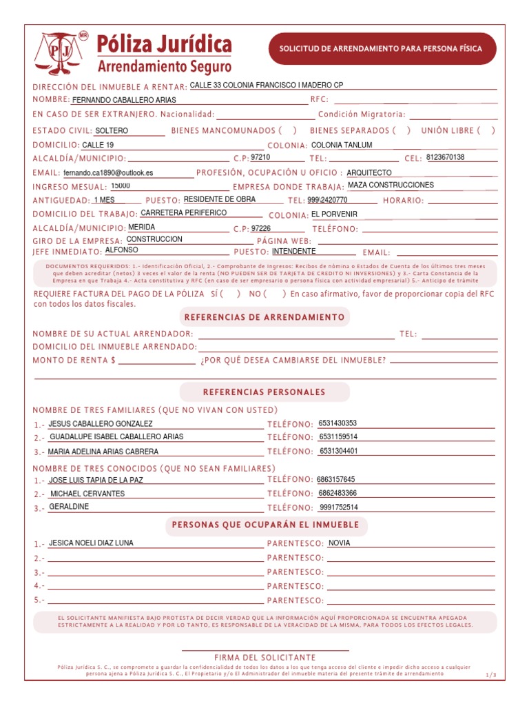 formato de renta de casa | PDF