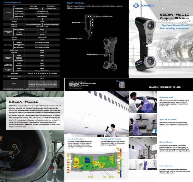 KSCAN Magic Series Composite 3D Scanner Brochure SCANTECH | PDF | Image Scanner | Science