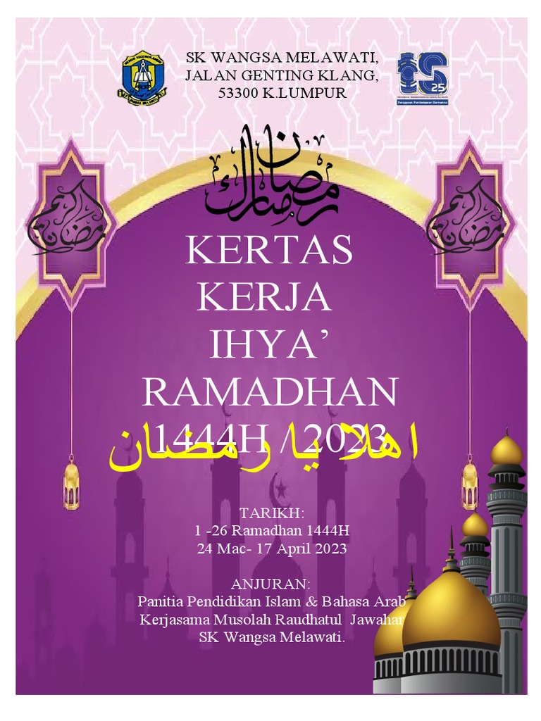 ISI KERTAS KERJA IHYA RAMADHAN 2022-6 | PDF