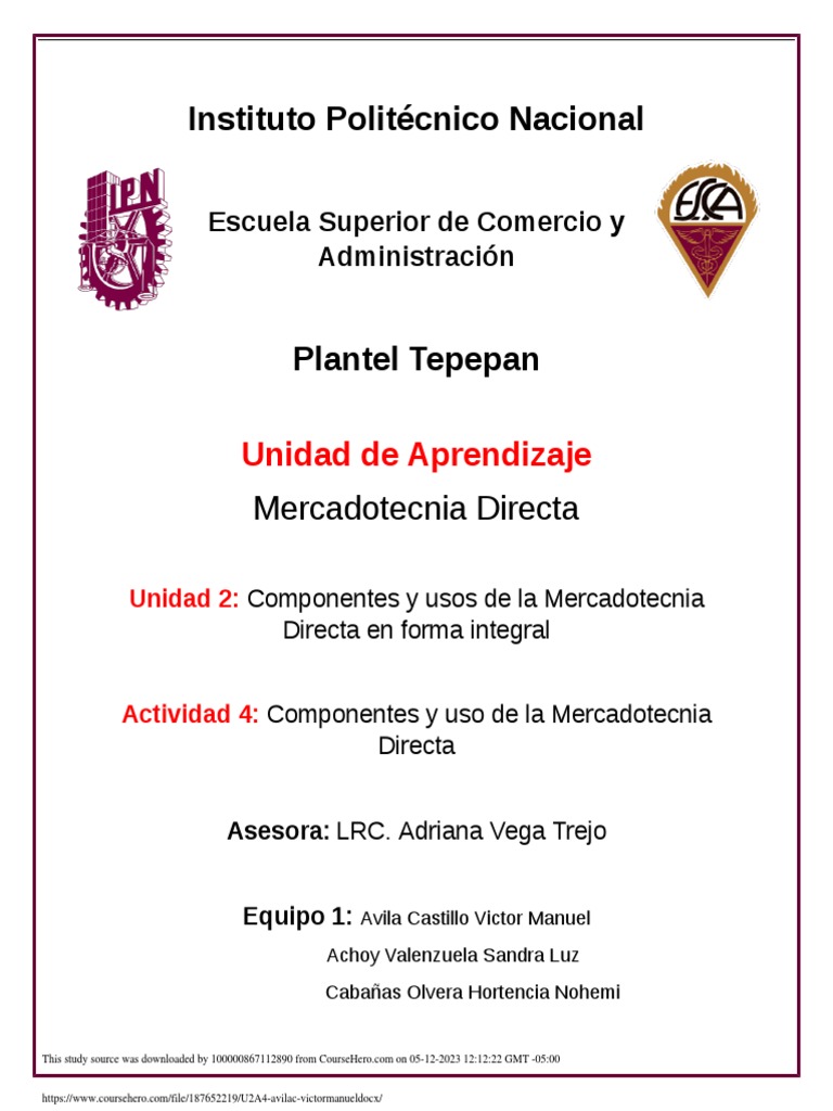 U2A4 Avilac Victormanuel | PDF | Marketing | Comercio electrónico