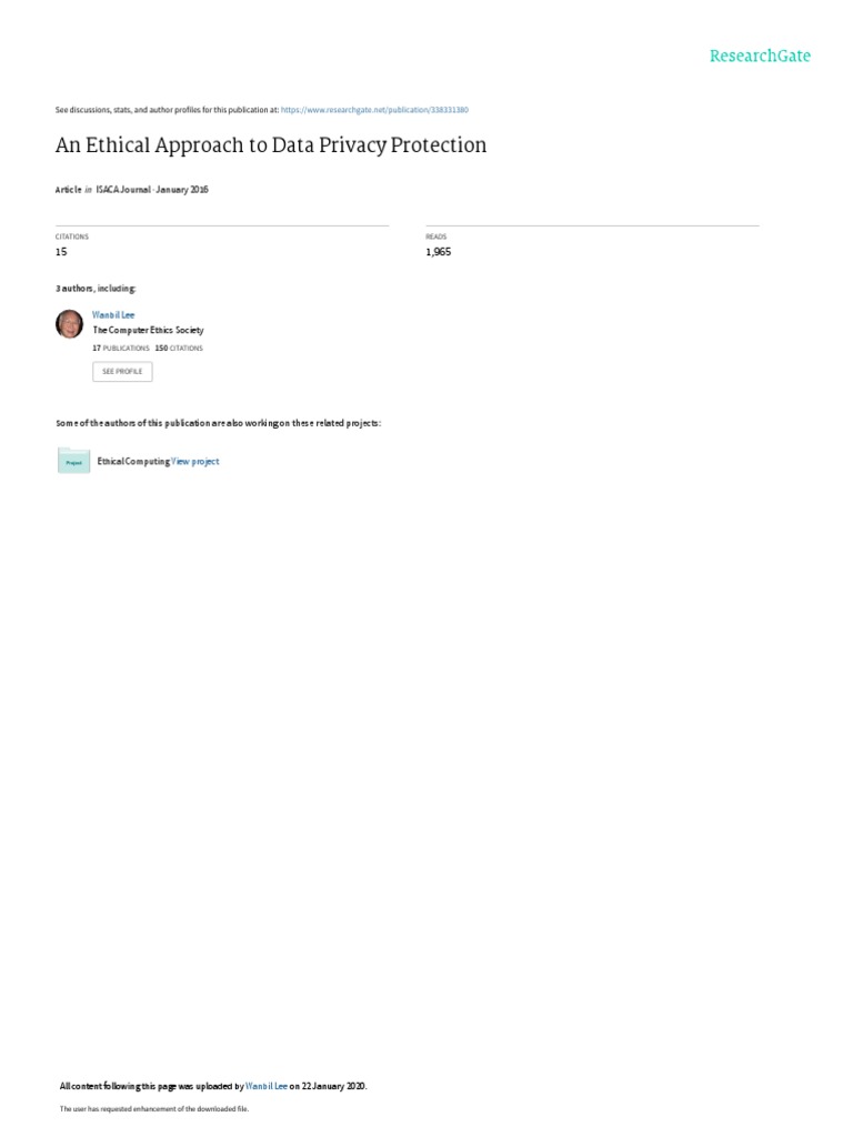 Ethical Data Privacy Strategies | PDF | Information Privacy | Risk